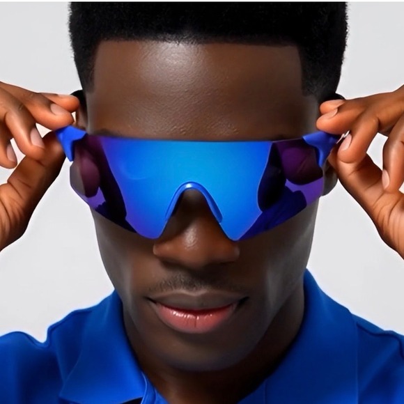 Unbranded | Accessories | Blue Sport Shield Sunglasses Mirrored Lens ...